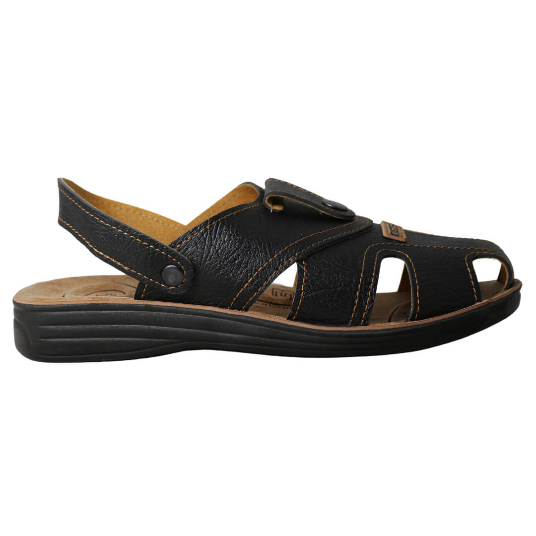 Sandale negre cu talpa anatomica 878, pt barbati – MediMag