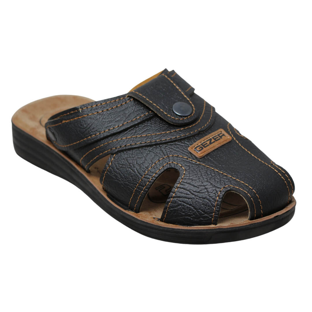 Sandale negre cu talpa anatomica 878, pt barbati – MediMag